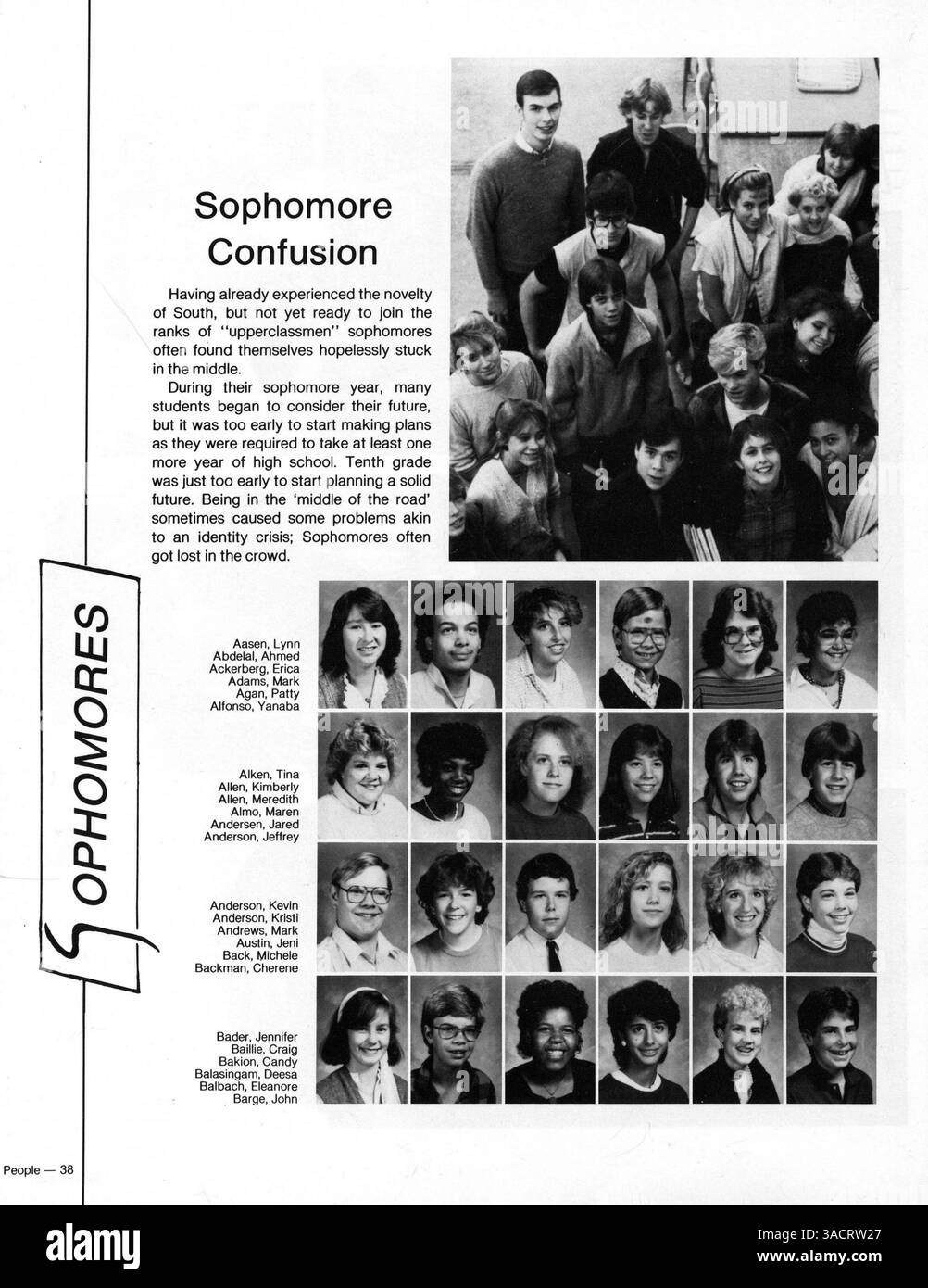 Tiger 1985 documents the 1984 1985 south high school year hi-res stock ...