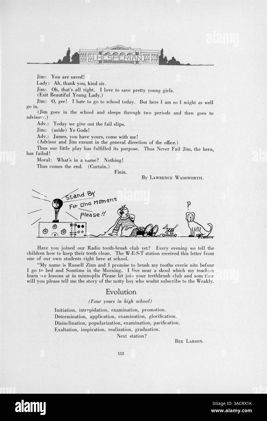 The 1923 edition of west highs hesperian yearbook captures stud hi-res ...