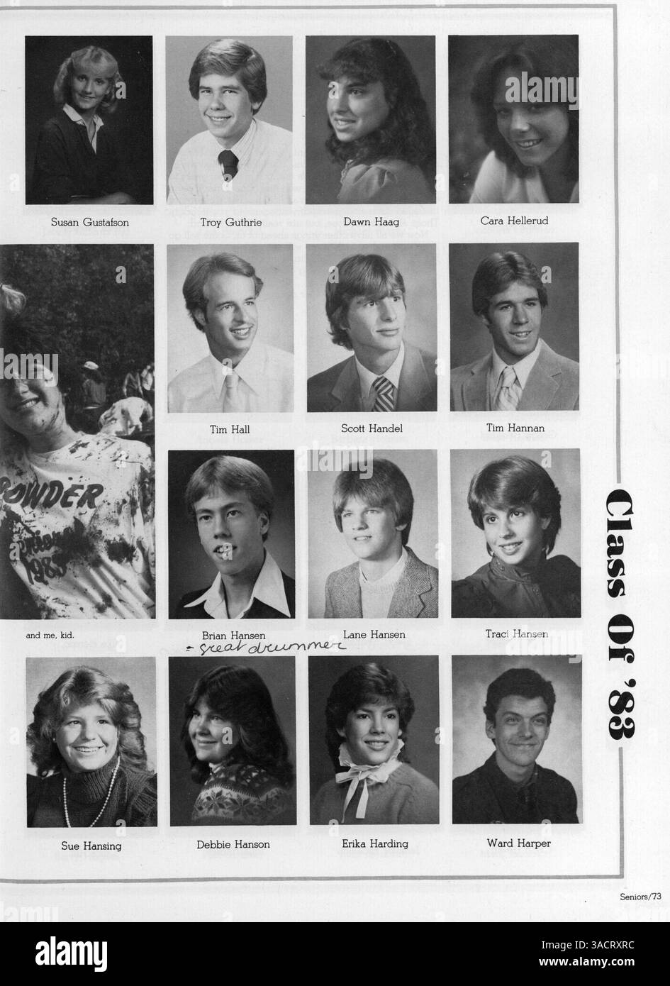 The yearbook for hopkins high school in 1983 hi-res stock photography ...