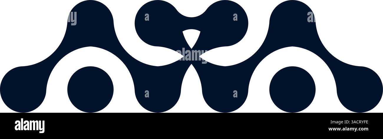 Organic connect pattern with metaball molecules. Geometric blob shapes ...