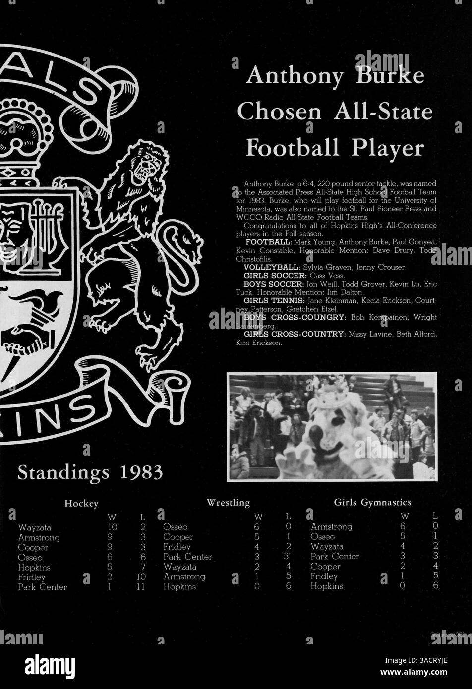 The 1983 'Regalia' yearbook from Hopkins High includes portraits of ...