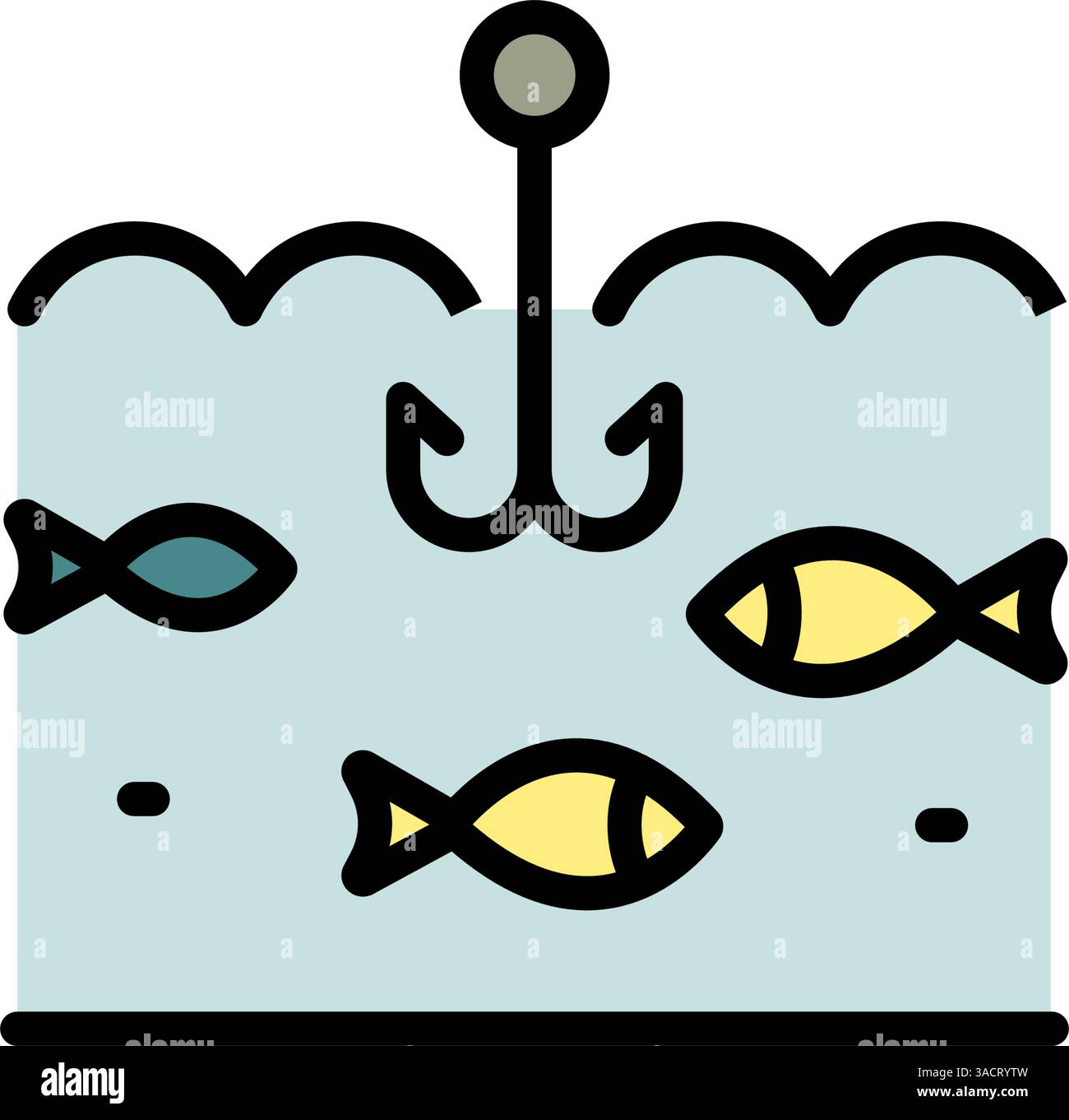 Various fishing related icon. Fishing Vector Icon. Catch seafood symbol ...
