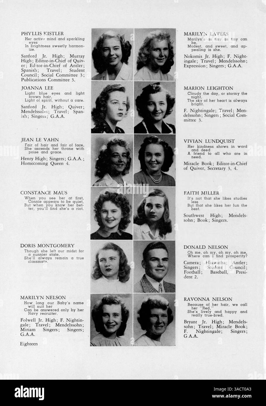 Yearbook features highlights from the 1943 1944 school year hi-res stock photography and images ...