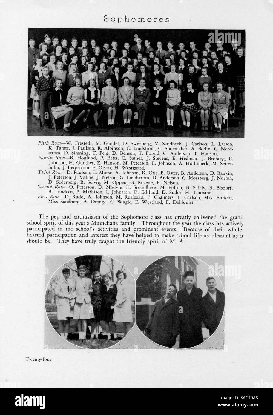 Minnehaha Academy’s 1944 'Antler' yearbook presents a snapshot of the ...