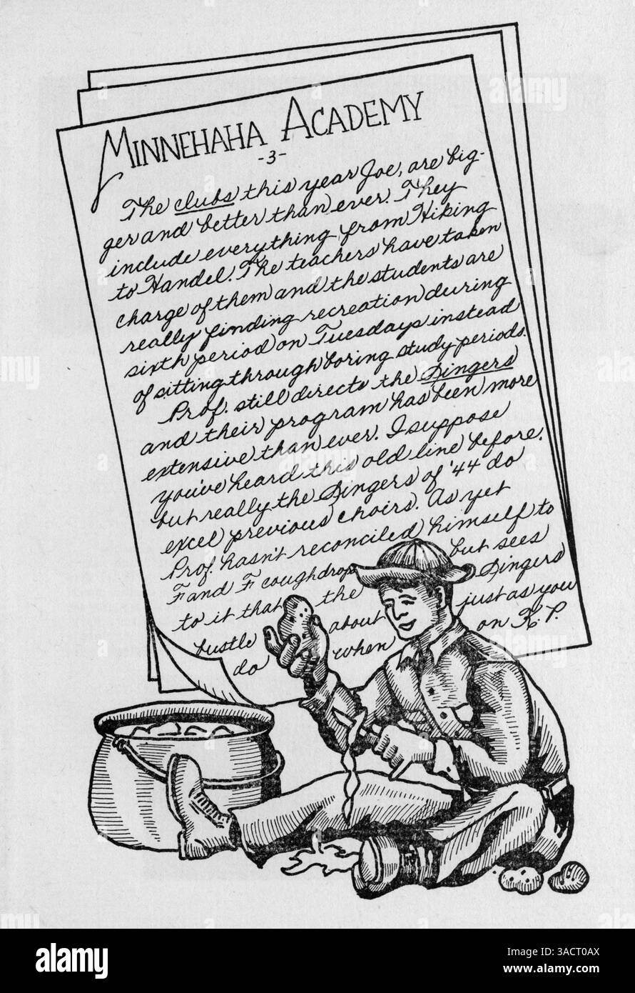 The 'Antler' yearbook from Minnehaha Academy in 1944 provides an ...