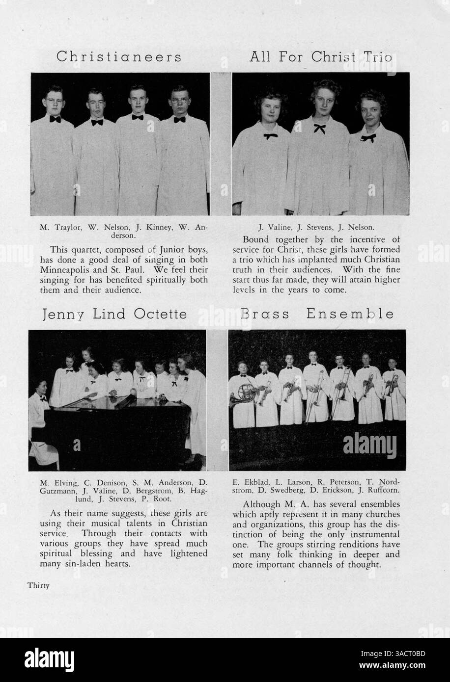 The 1944 'Antler' yearbook from Minnehaha Academy highlights important ...