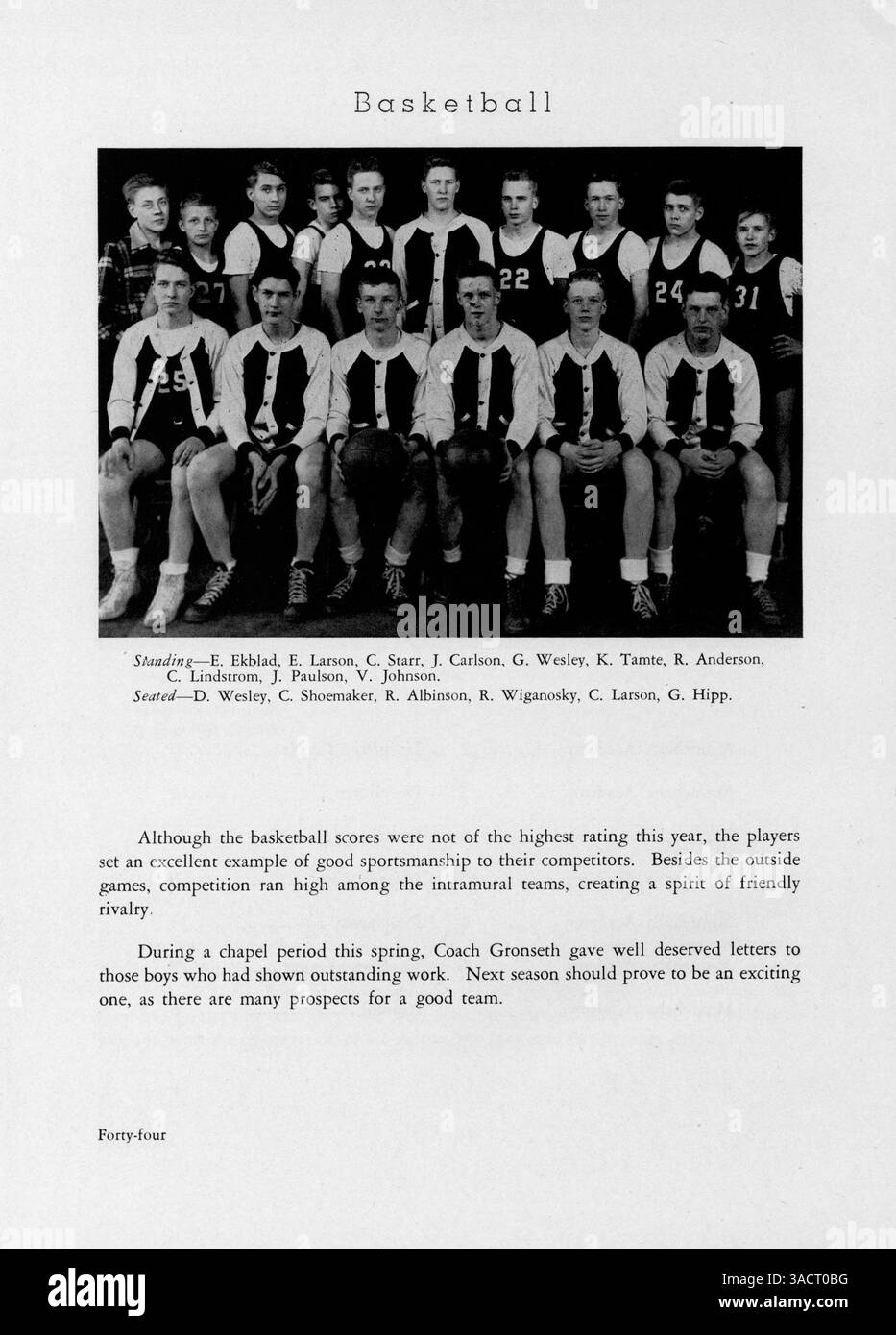 The 'Antler' yearbook from Minnehaha Academy in 1944 highlights student ...