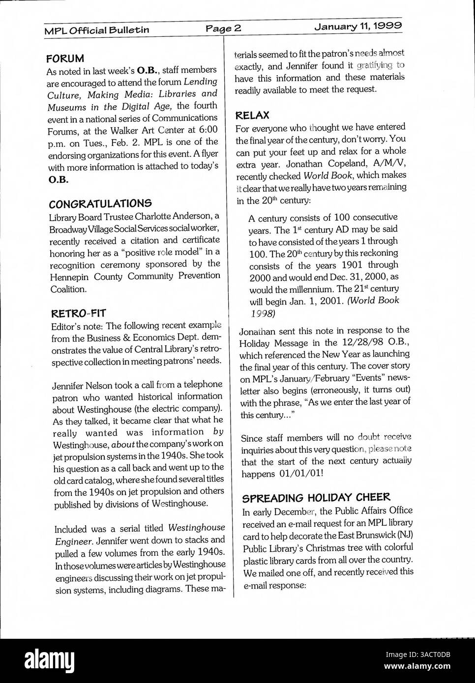 The minneapolis public librarys official bulletin from 1999 is hi-res ...