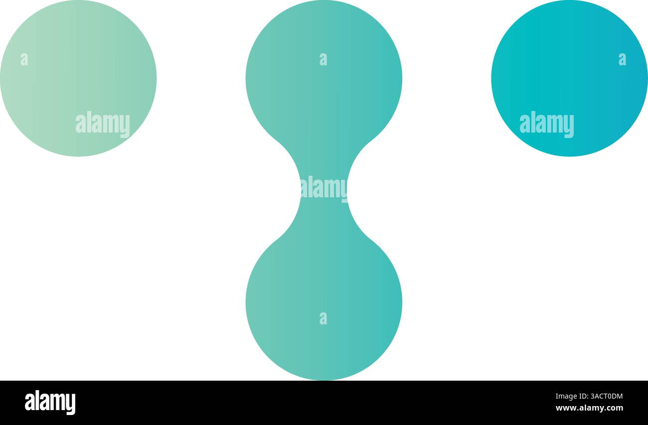 Molecular Dot Connect Pattern With Metaball Shapes Abstract Fluid Morphing Paterns Flat Vector