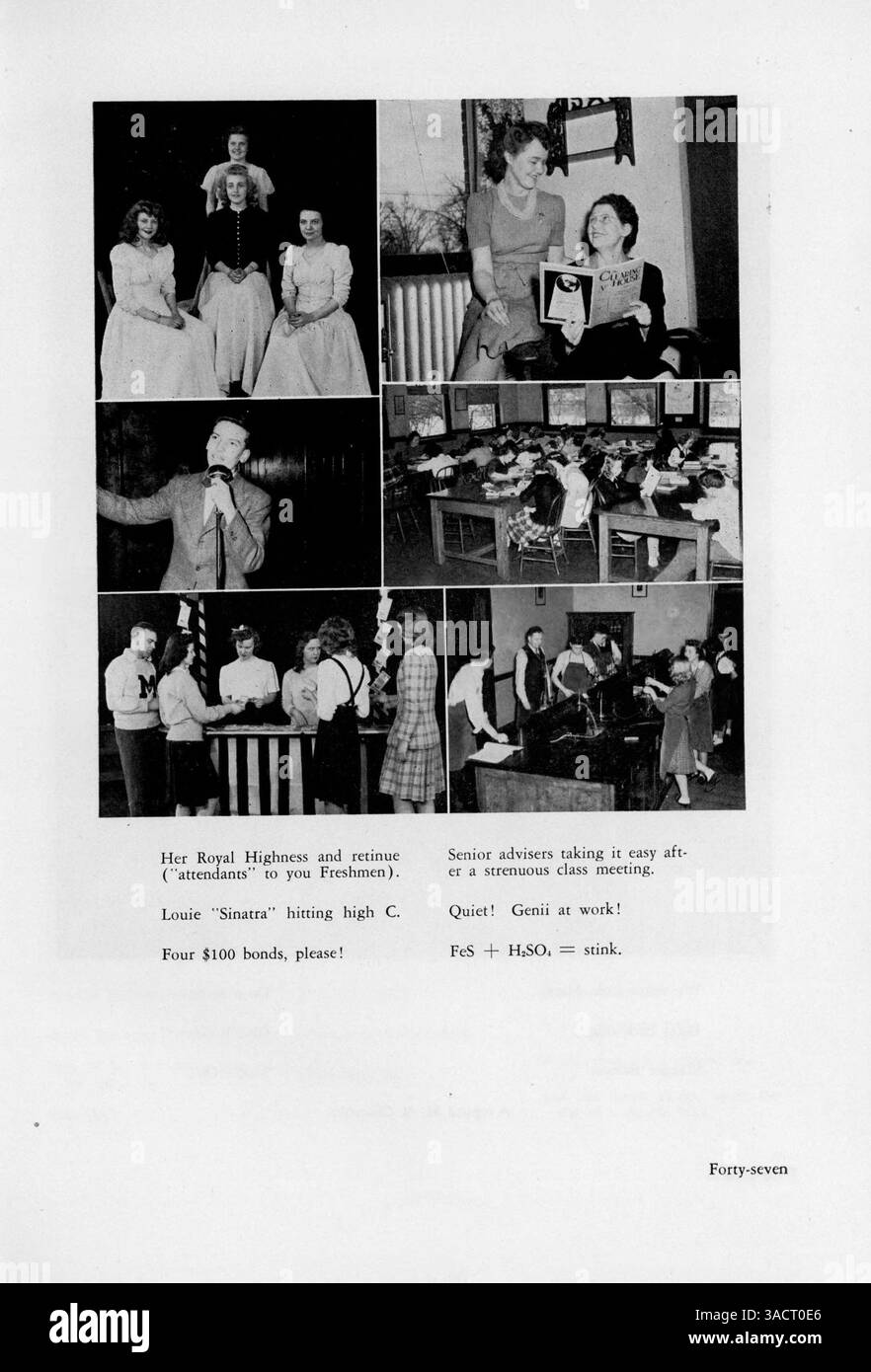 1943 1944 yearbook Black and White Stock Photos & Images - Alamy