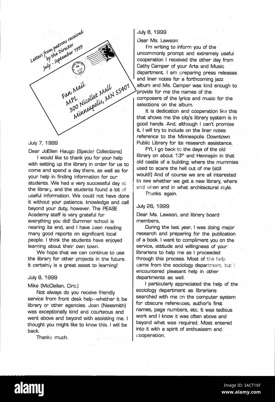 The 1999 Minneapolis Public Library Official Bulletin offers Hennepin ...