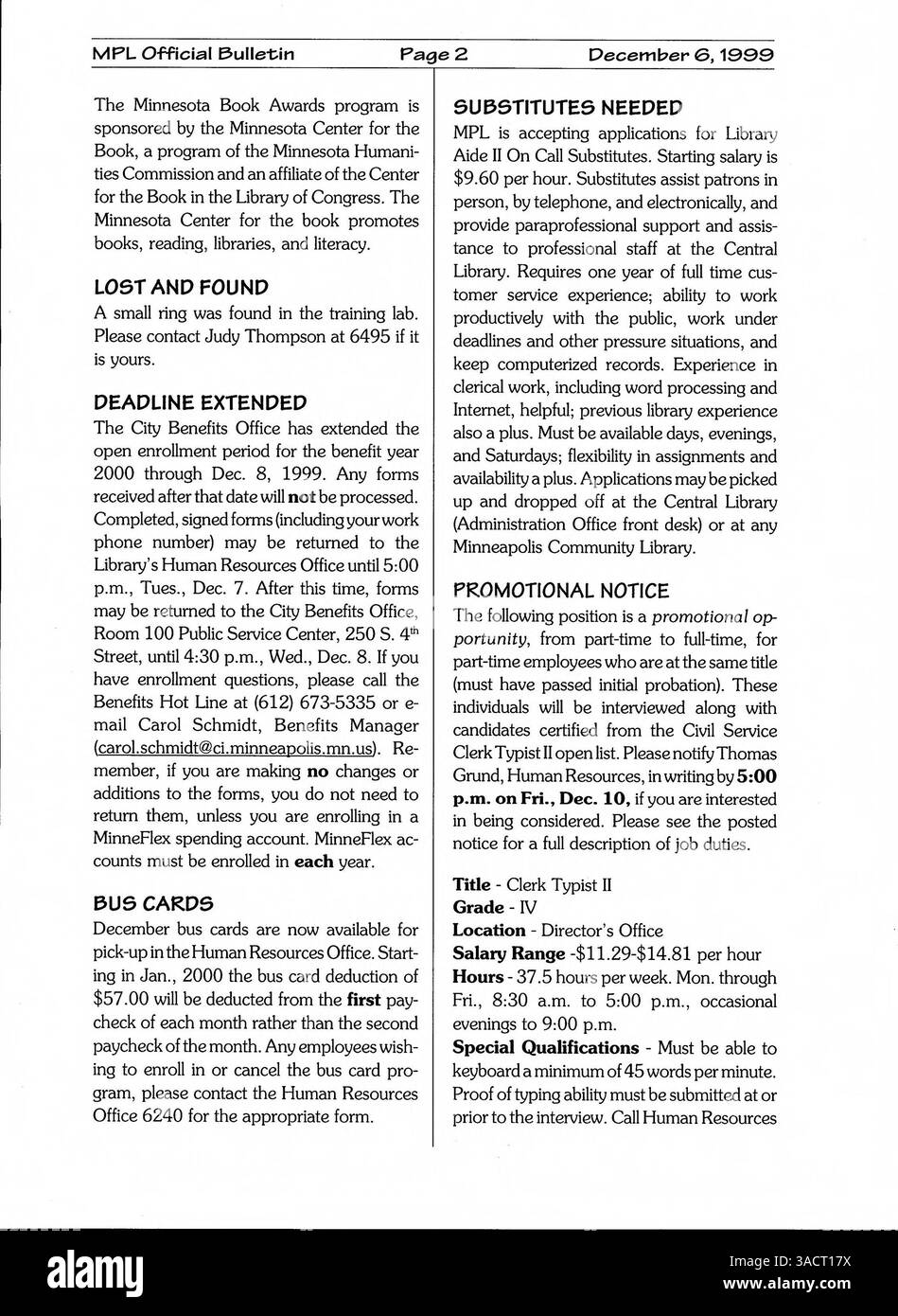 This 1999 minneapolis public library official bulletin provides hi-res ...