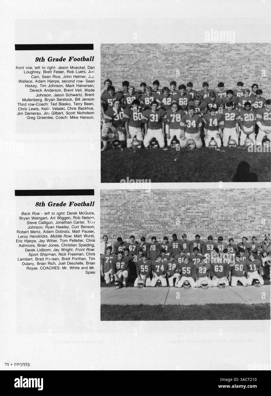 This junior high school yearbook from 1985-1986 includes photos and ...