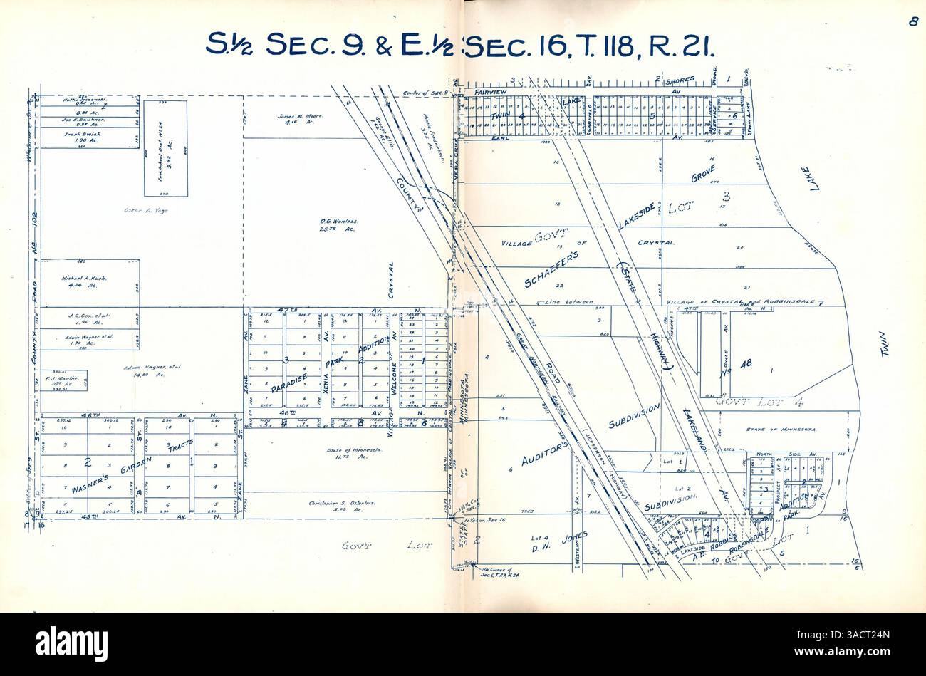 The Robbinsdale map set covers property ownership, section lines ...