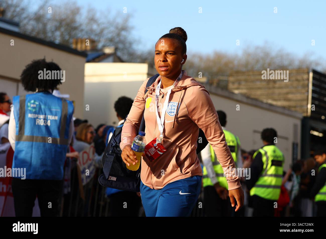 Bristol, England, 4th April 2025. Nikita Parris of England arrives at ...