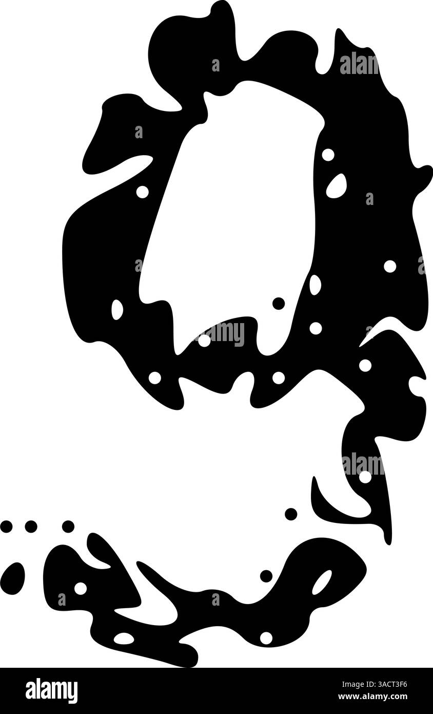 Grunge numbers 1,2 with rough brush texture acrylic. Hand-painted spray ...