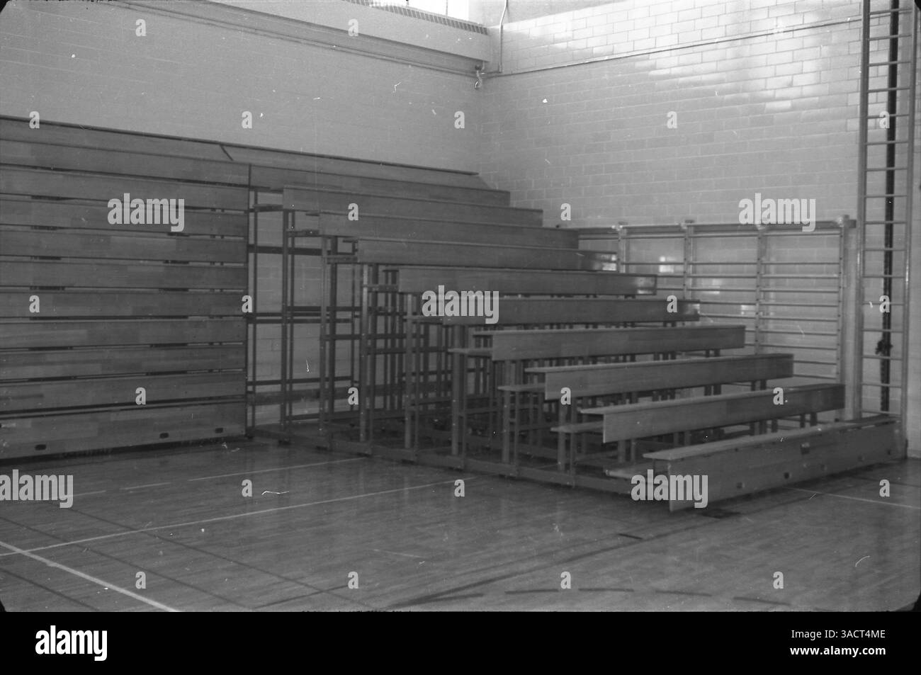 The new fold-out bleachers at Southwest High School, as captured in the ...