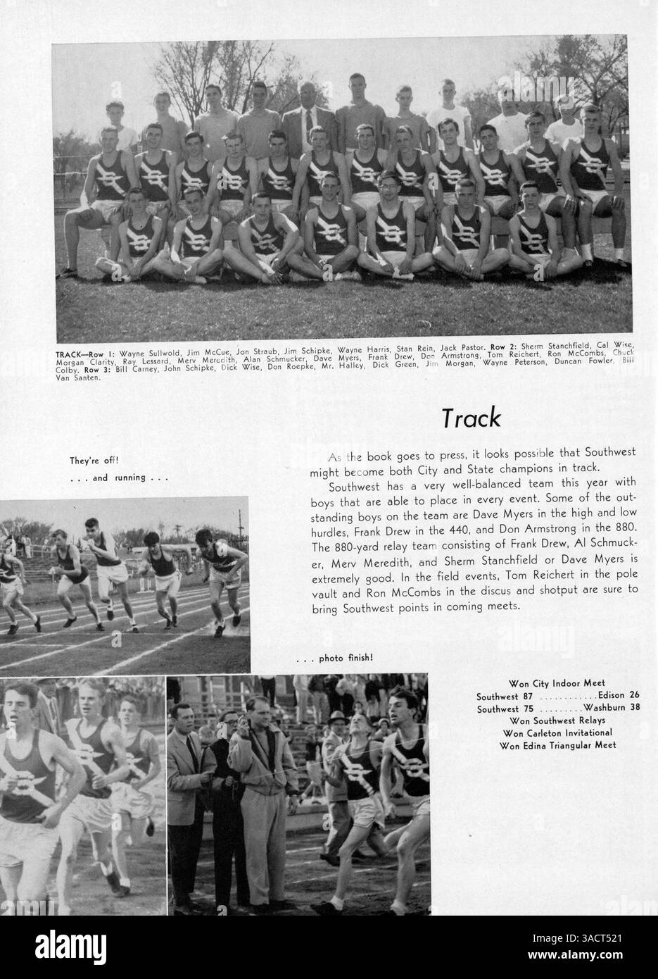 The 1955 Southwest High School yearbook, 'Wagistanian,' captures students, teachers, clubs ...