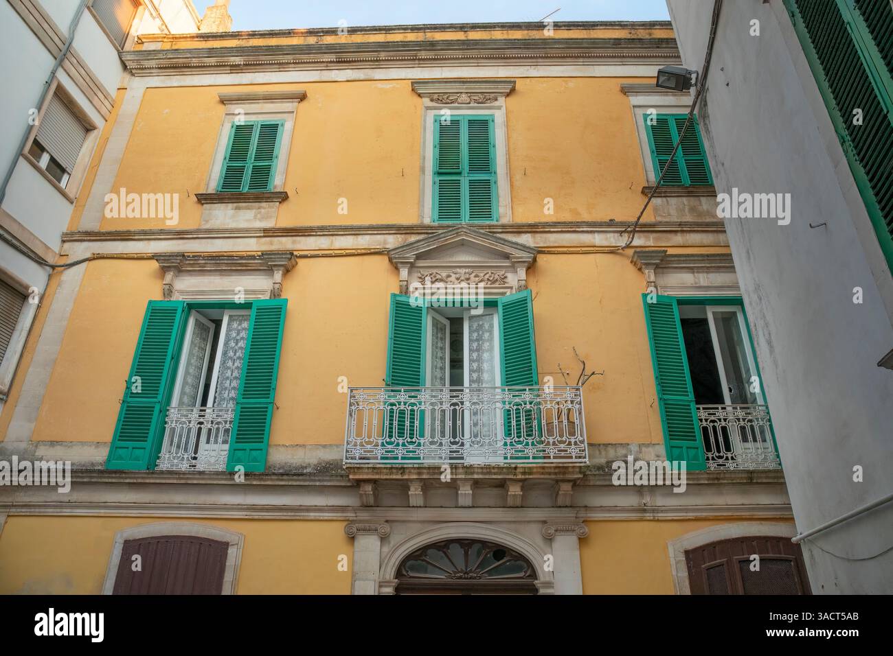 Facade of a residential building in Martina Franca, Apulia, southern ...