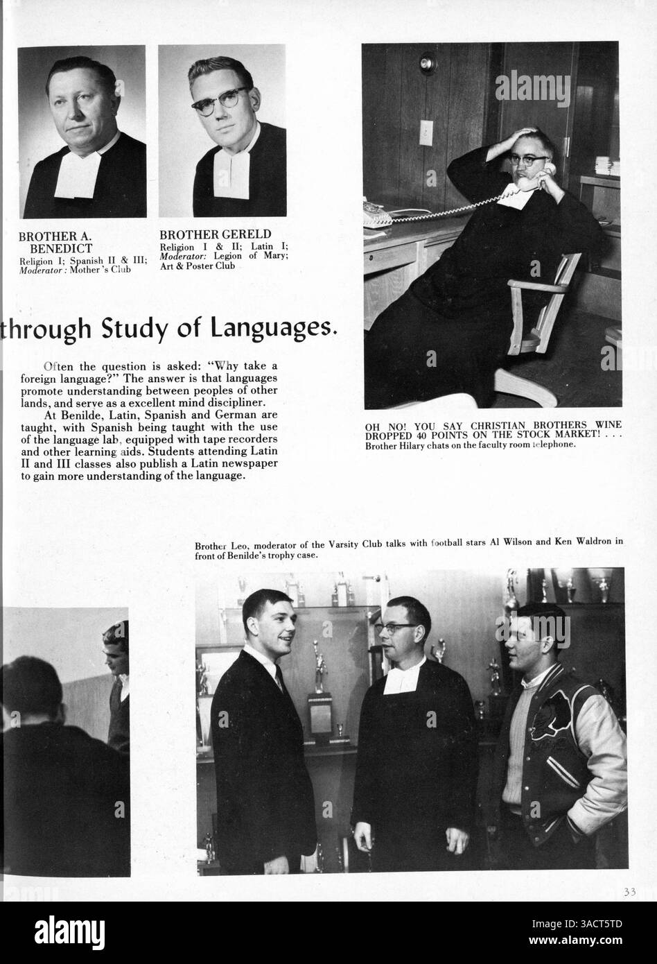 1964 yearbook captures important school events hi-res stock photography ...