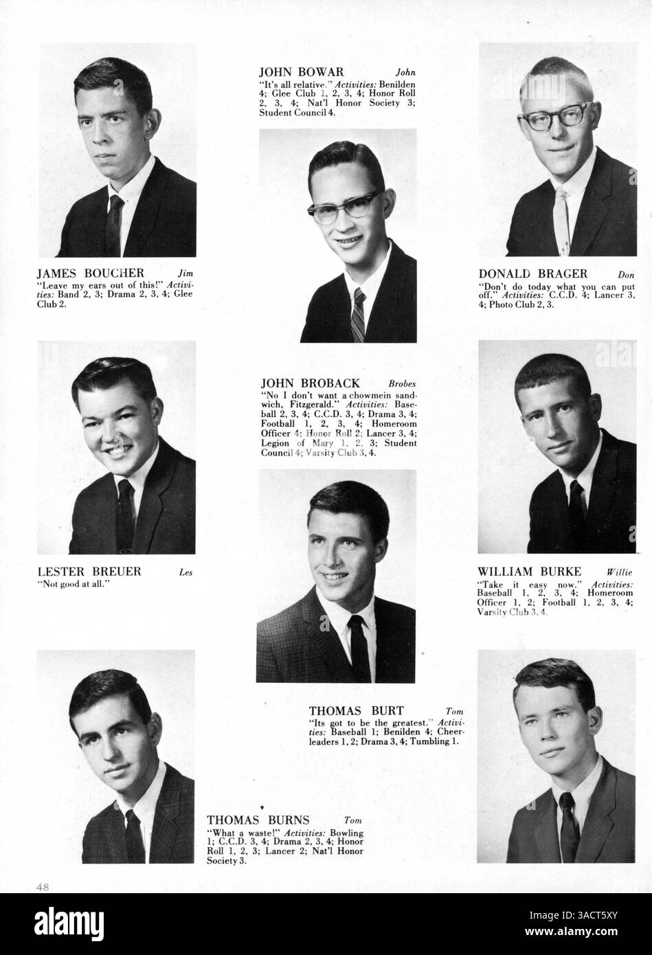 Yearbook documents the 1963 1964 school year at benilde high school hi ...