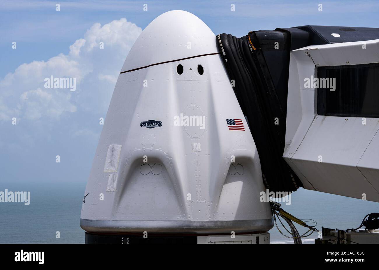 Florida, USA. 31st Mar, 2025. Capsule Dragon 9 detail. SpaceX launched ...