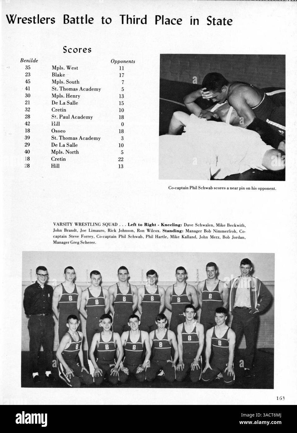 The 1964 Benilde High Yearbook captures student life, athletics, school ...