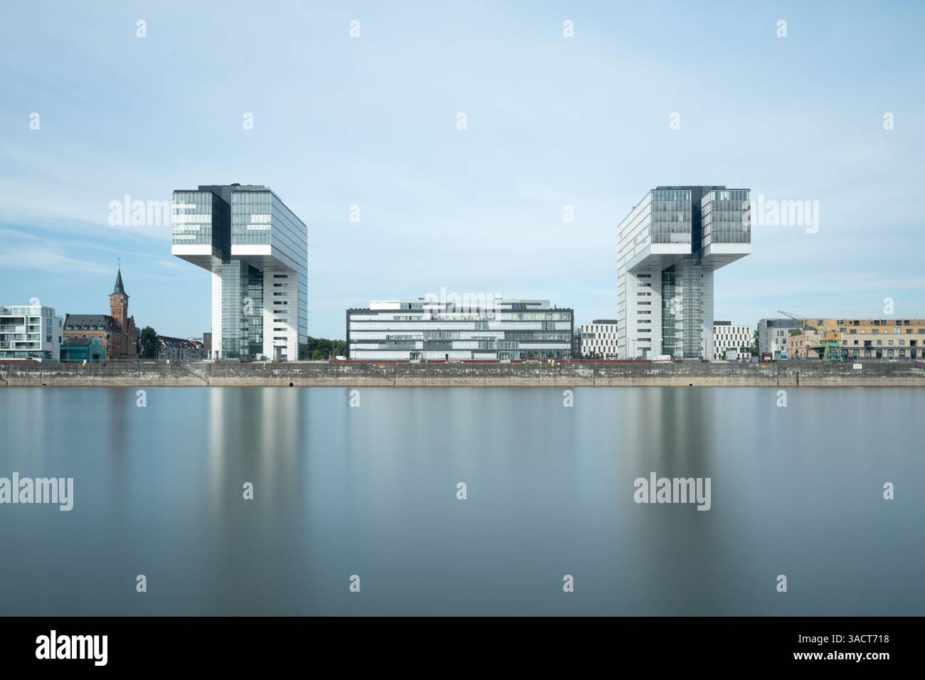 Crane houses in Cologne on the Rhine Stock Photo - Alamy