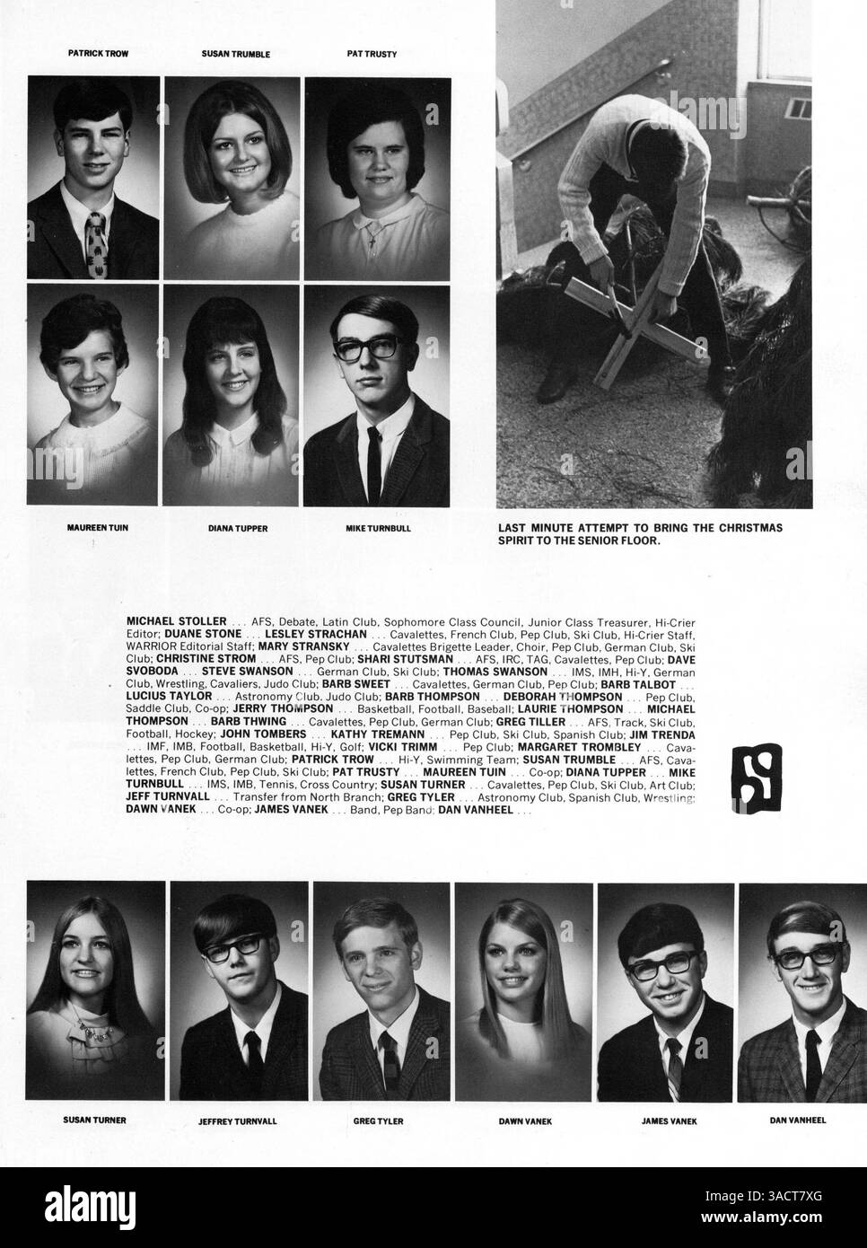 The 1969 Warrior 69 yearbook from Hopkins High School showcases the ...
