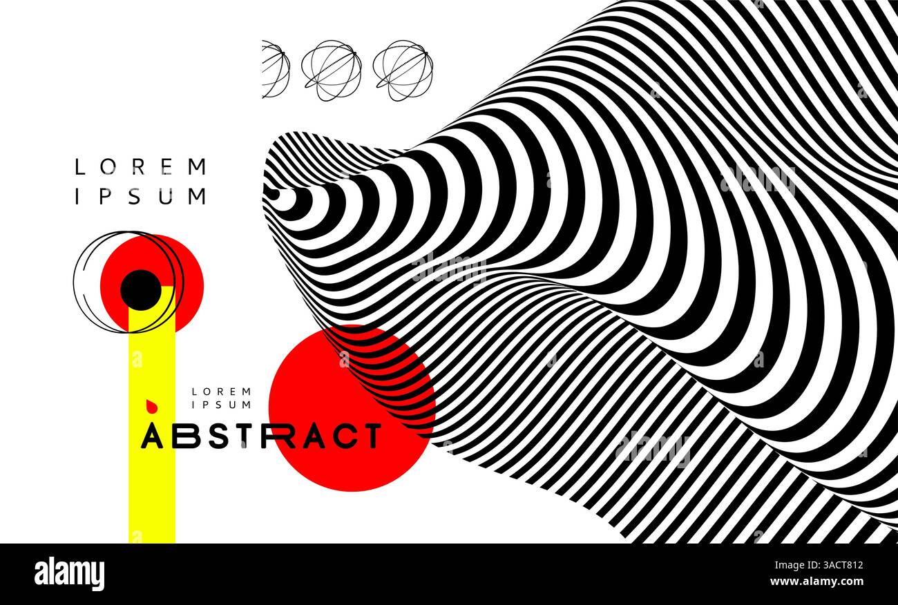 Black and white background with optical illusion. Pattern can be used ...