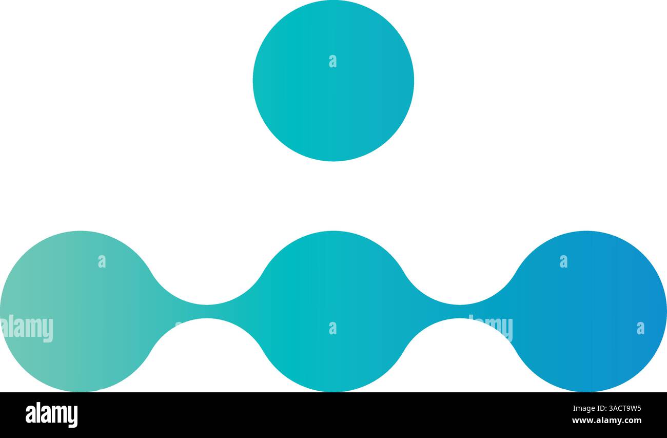 Molecular Dot Connect Pattern With Metaball Shapes Abstract Fluid Morphing Paterns Flat Vector