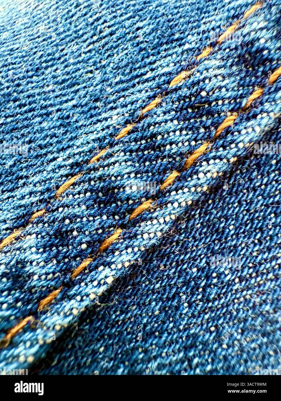 Denim jeans stitching and seam Stock Photo - Alamy