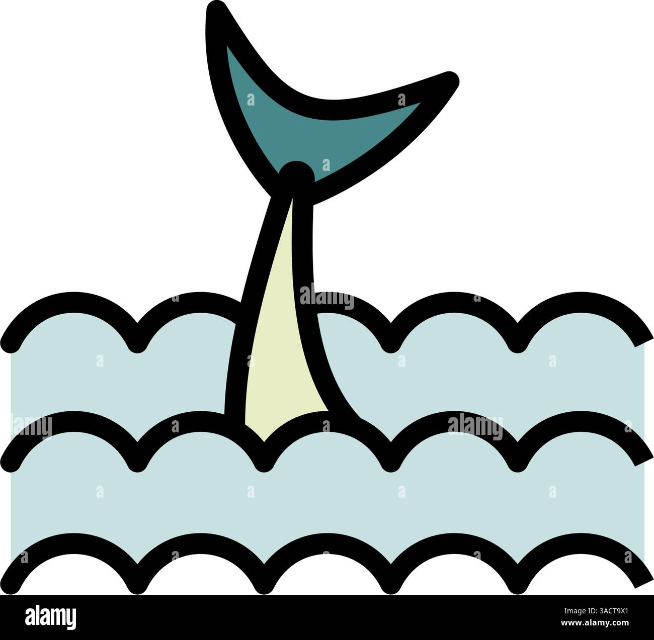 Fish color icon. Seafood product sign, ocean fish cooking or culinary ...