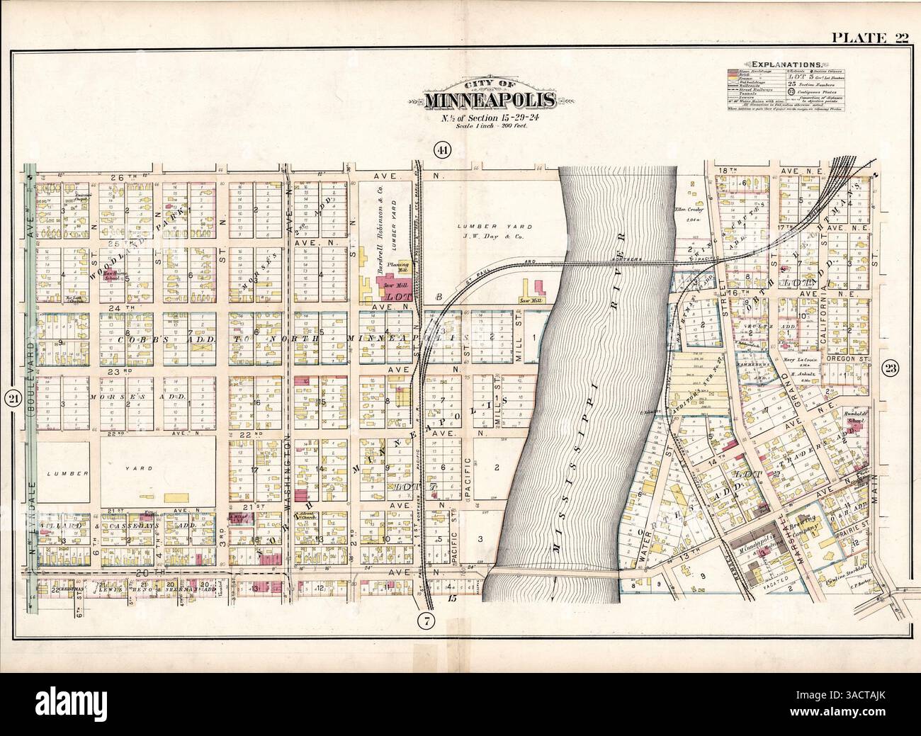 A complete collection of surveys and plats, this atlas of Minneapolis ...