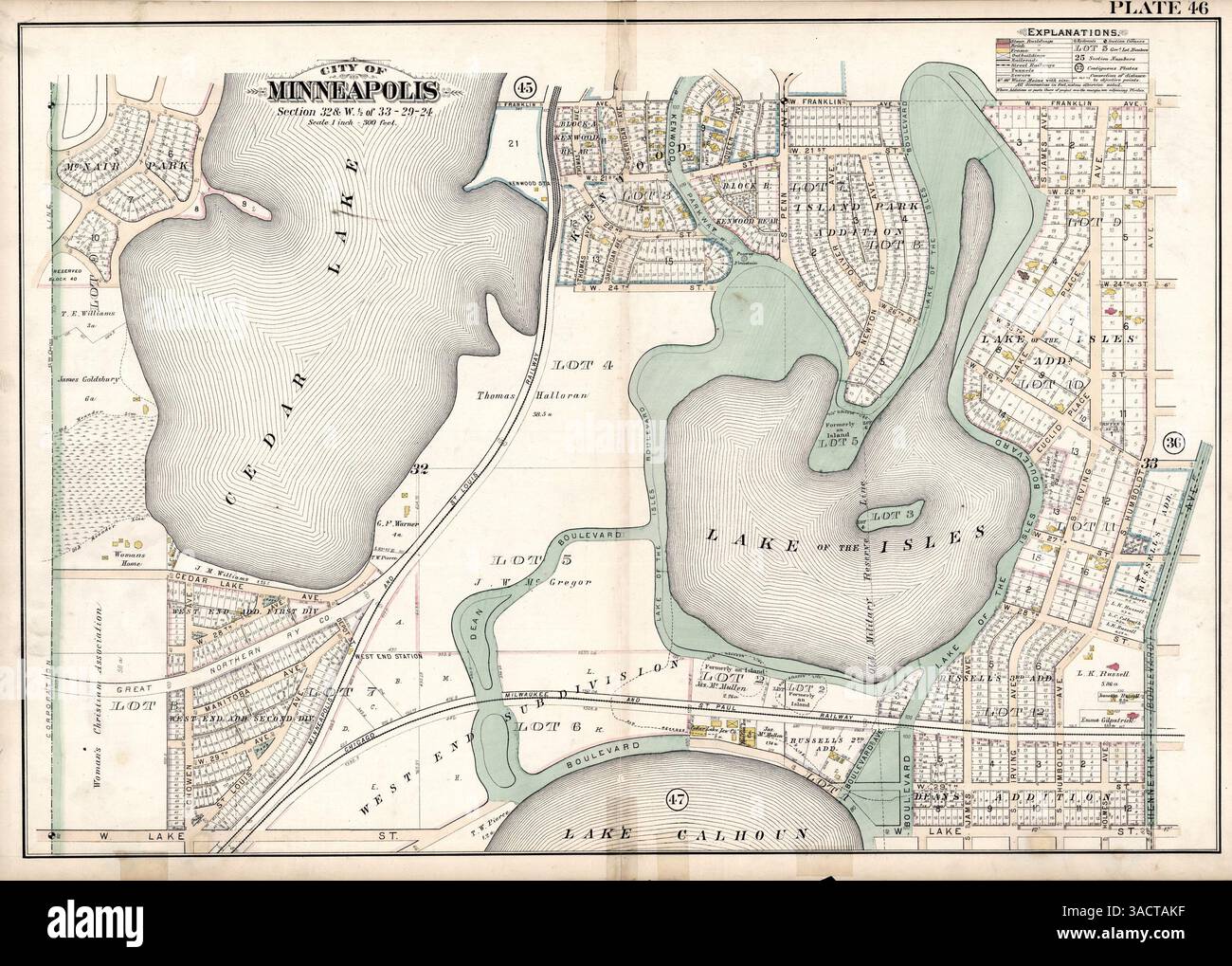 This atlas of Minneapolis includes plats and surveys based on official ...