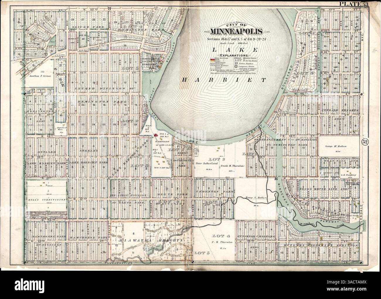 This detailed Minneapolis atlas provides surveys and plats for ...