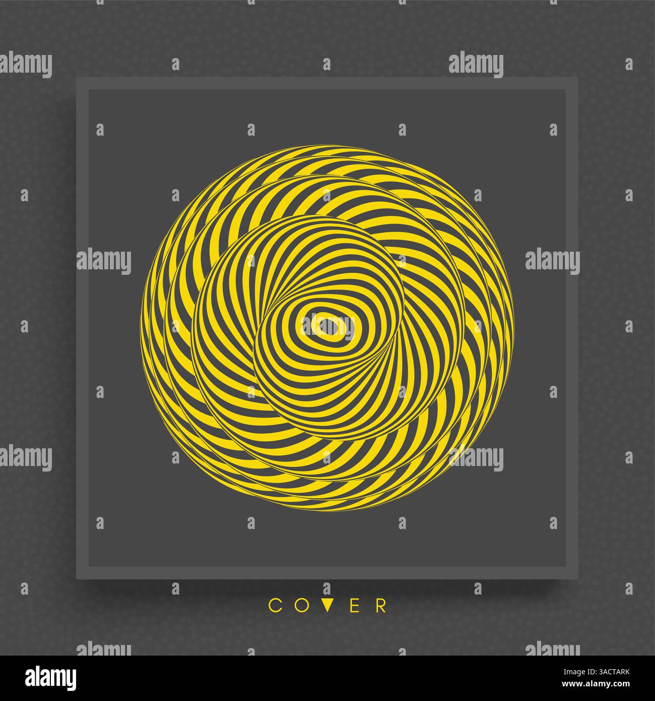 Abstract striped design element. Spiral, rotation and swirling movement ...
