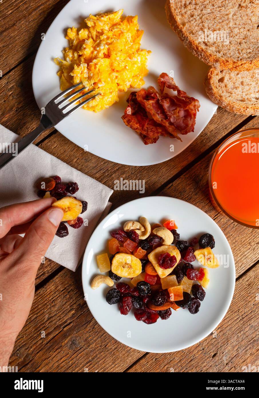 Rustic breakfast plate hi-res stock photography and images - Alamy
