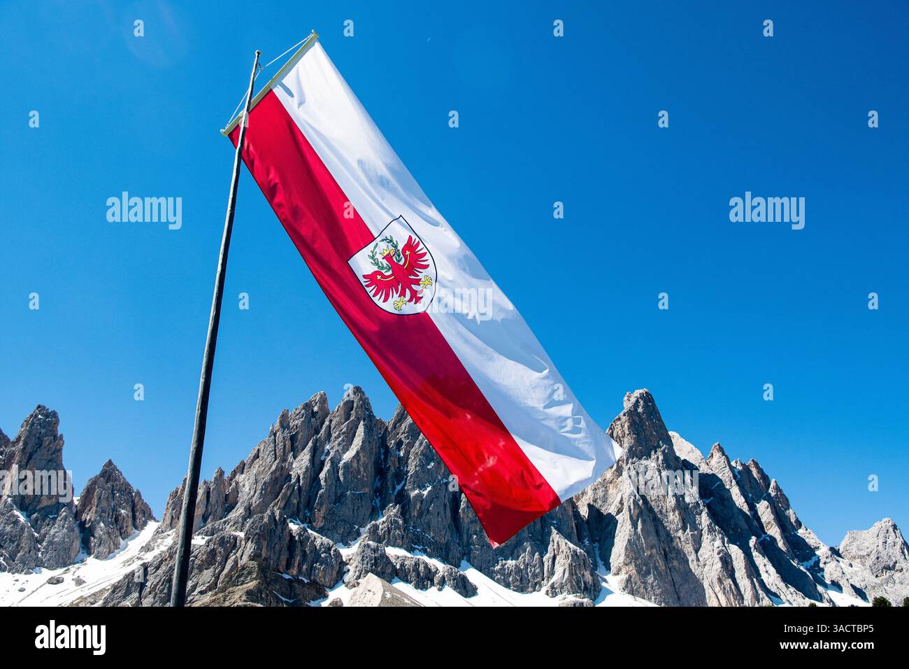 Tyrolean flag waving in hi-res stock photography and images - Alamy