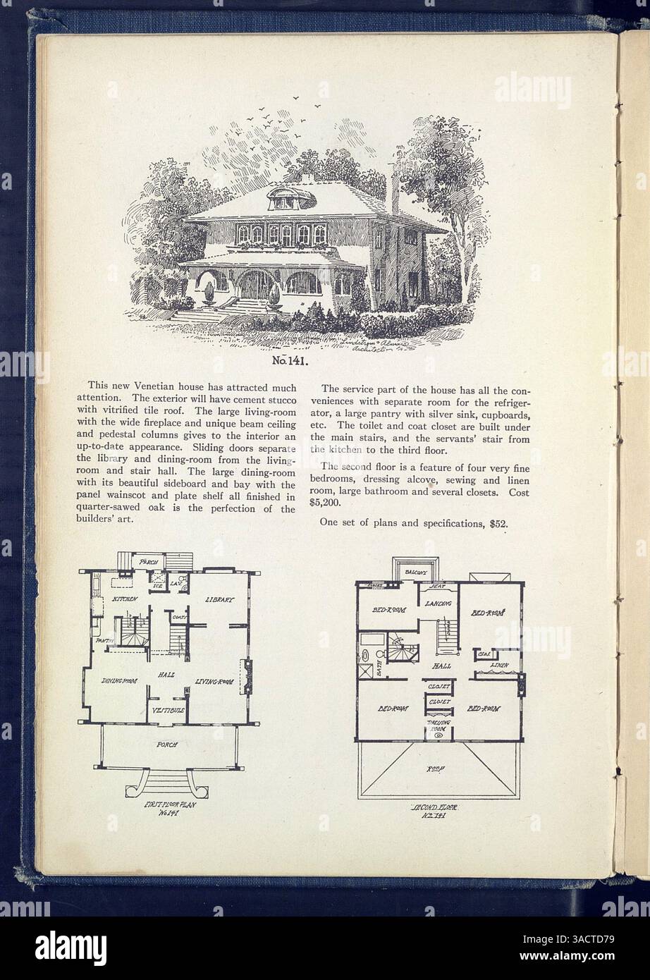 This 1915 catalog presents over fifty home designs by Lindstrom ...