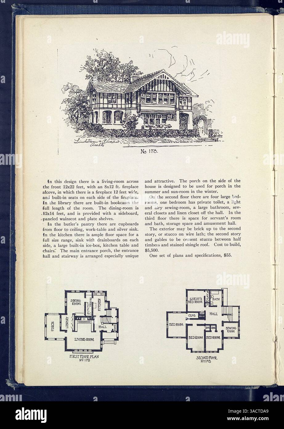 A 1915 catalog by Lindstrom & Almars presenting over fifty home designs ...