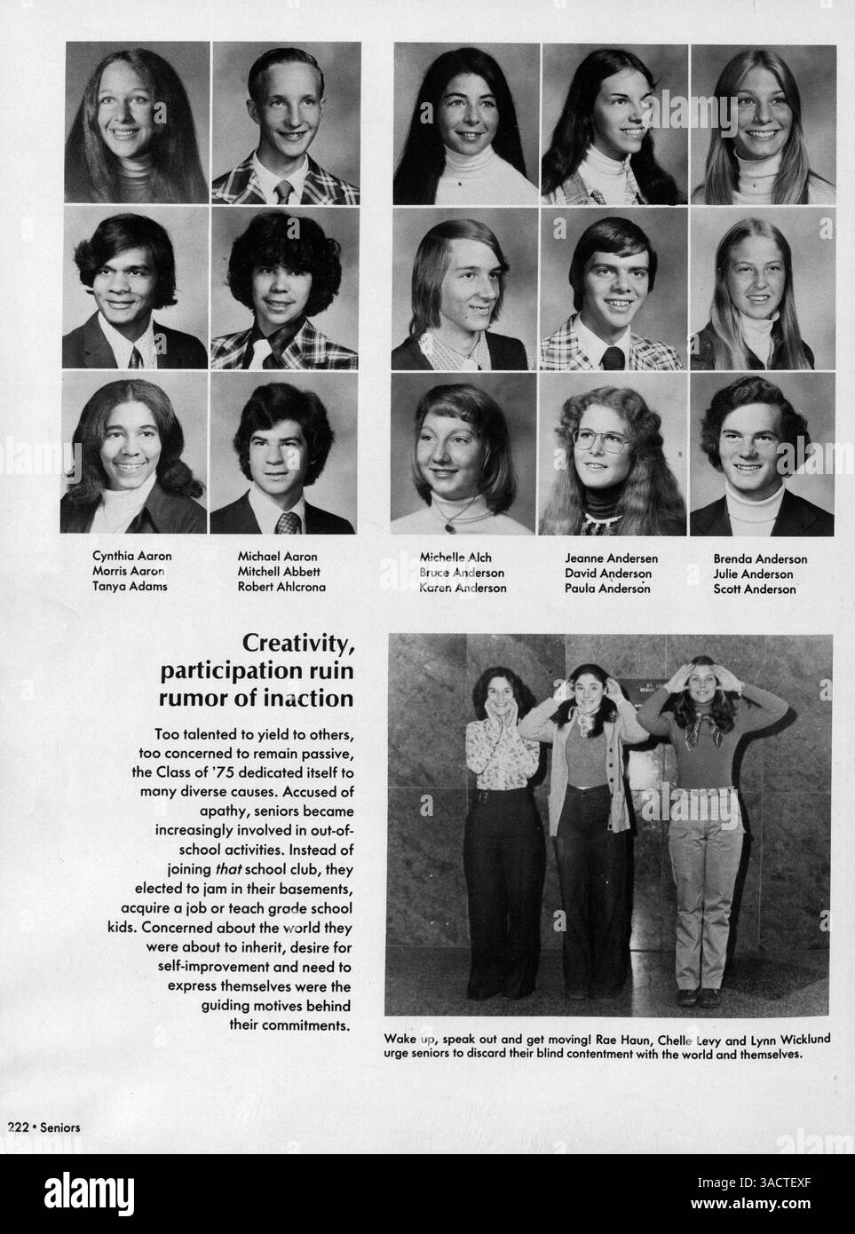 St. Louis Park High School’s 1975 Echowan Yearbook showcases various ...