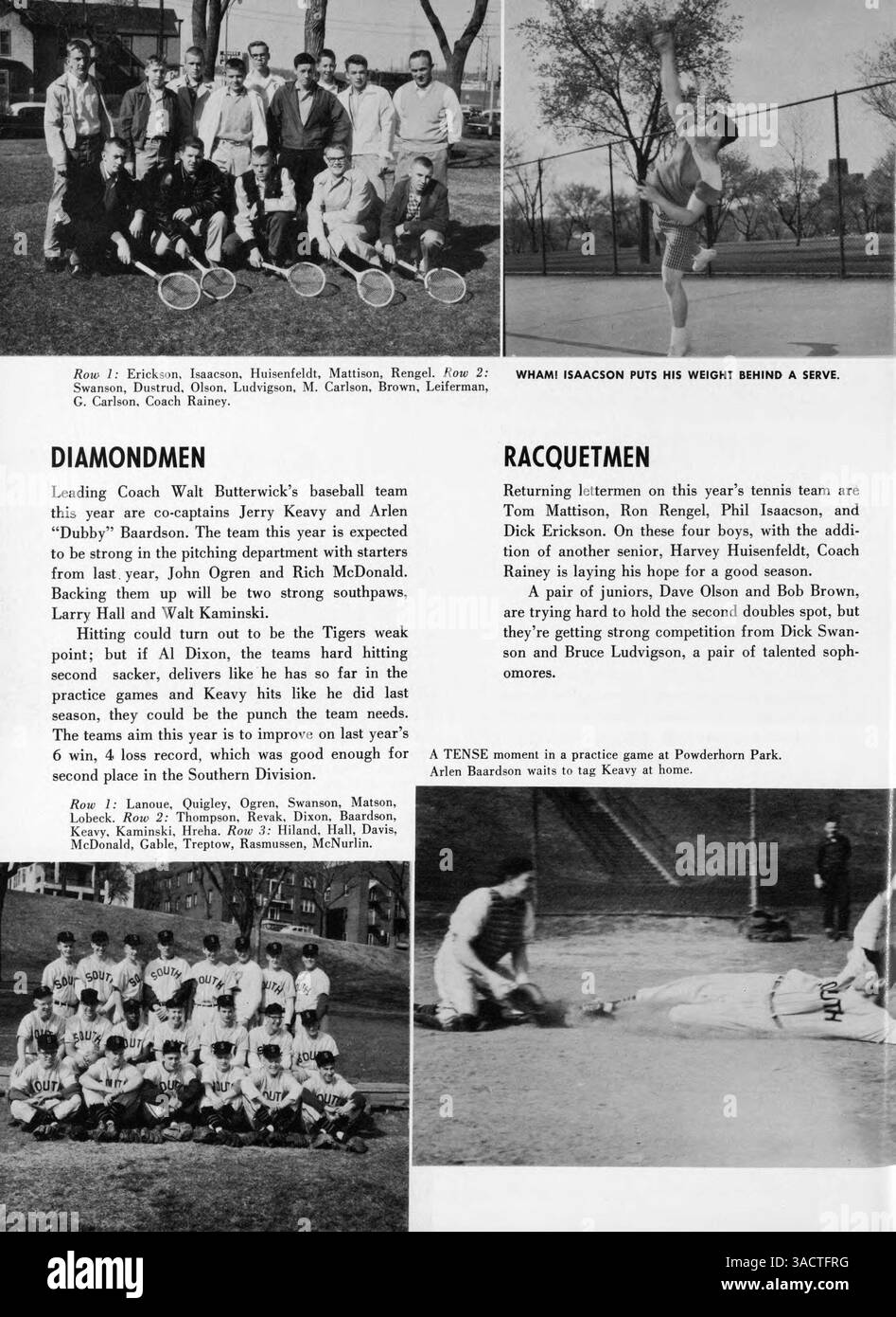 South high schools 1958 yearbook hi-res stock photography and images ...