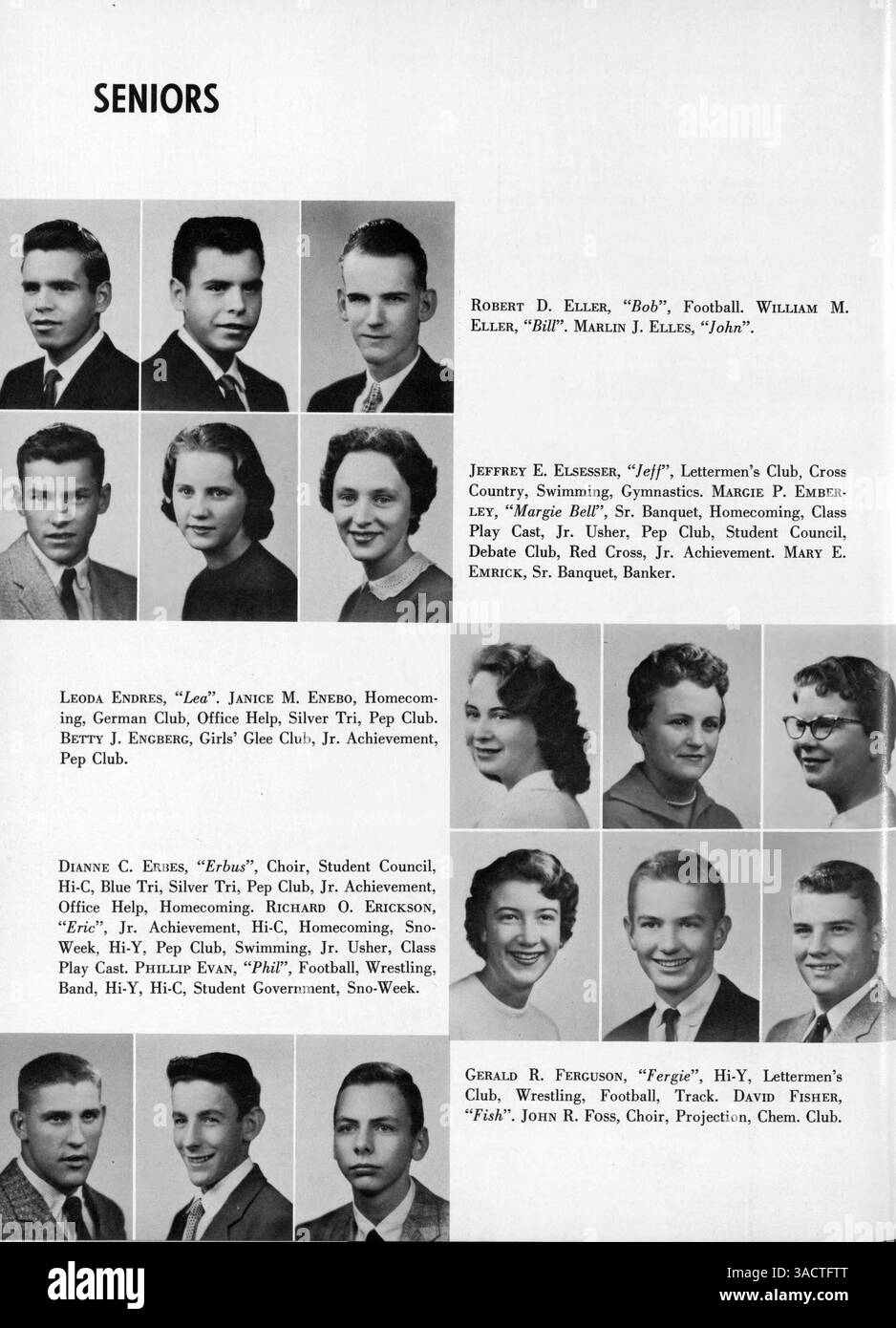 This south high school yearbook from 1958 documents the activiti hi-res ...