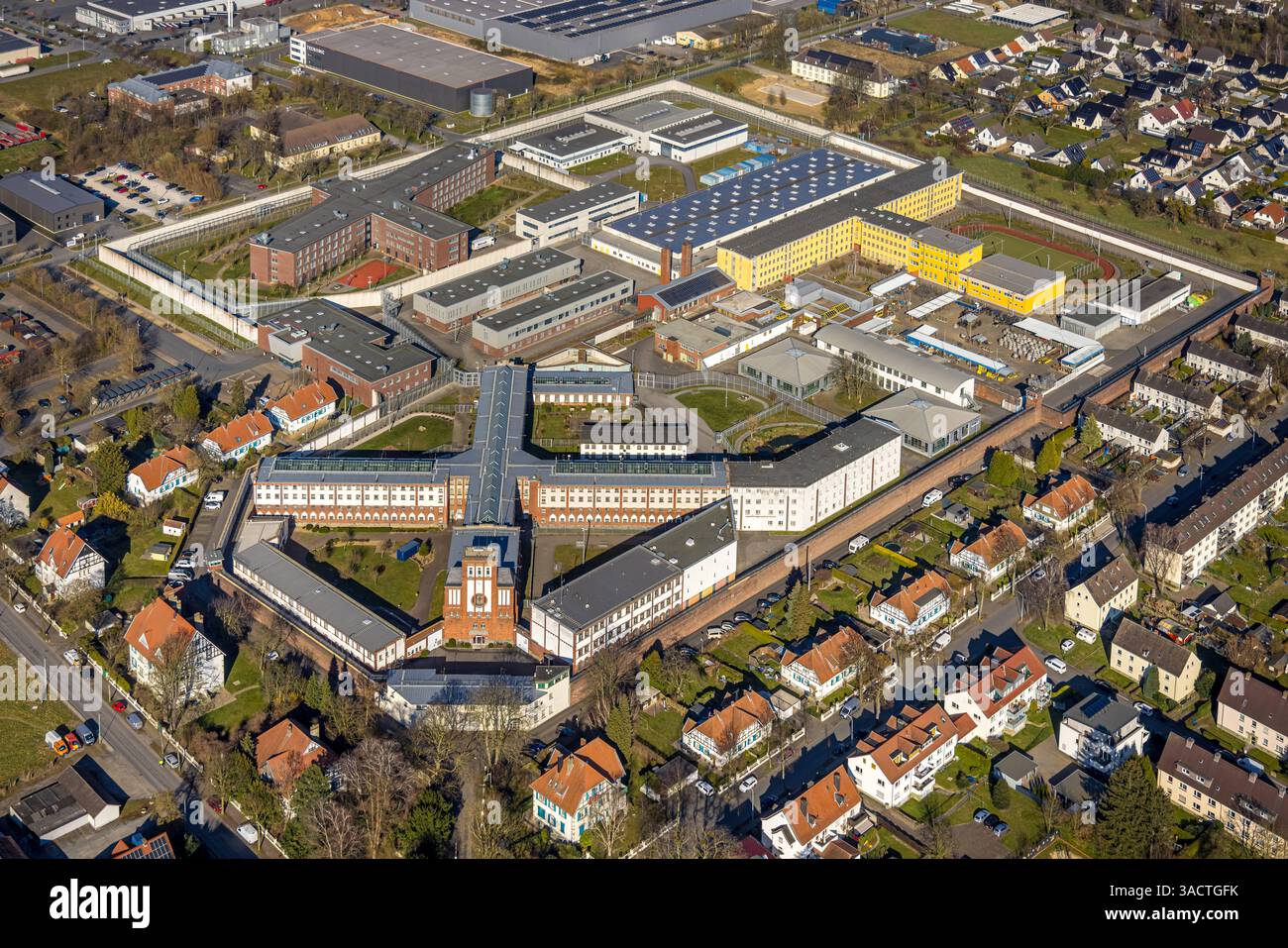 Luftbild, JVA Justizvollzugsanstalt Werl, Werl, Soester Börde ...