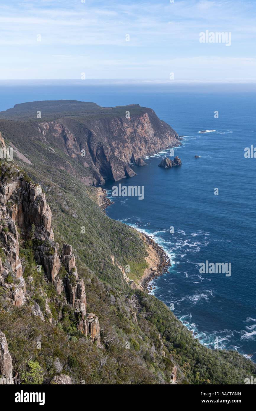 Cape Raoul, a mighty cliff with breathtaking views of the deep and wide ...