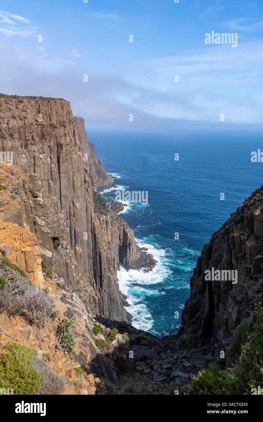 Cape Raoul, a mighty cliff with breathtaking views of the deep and wide ...