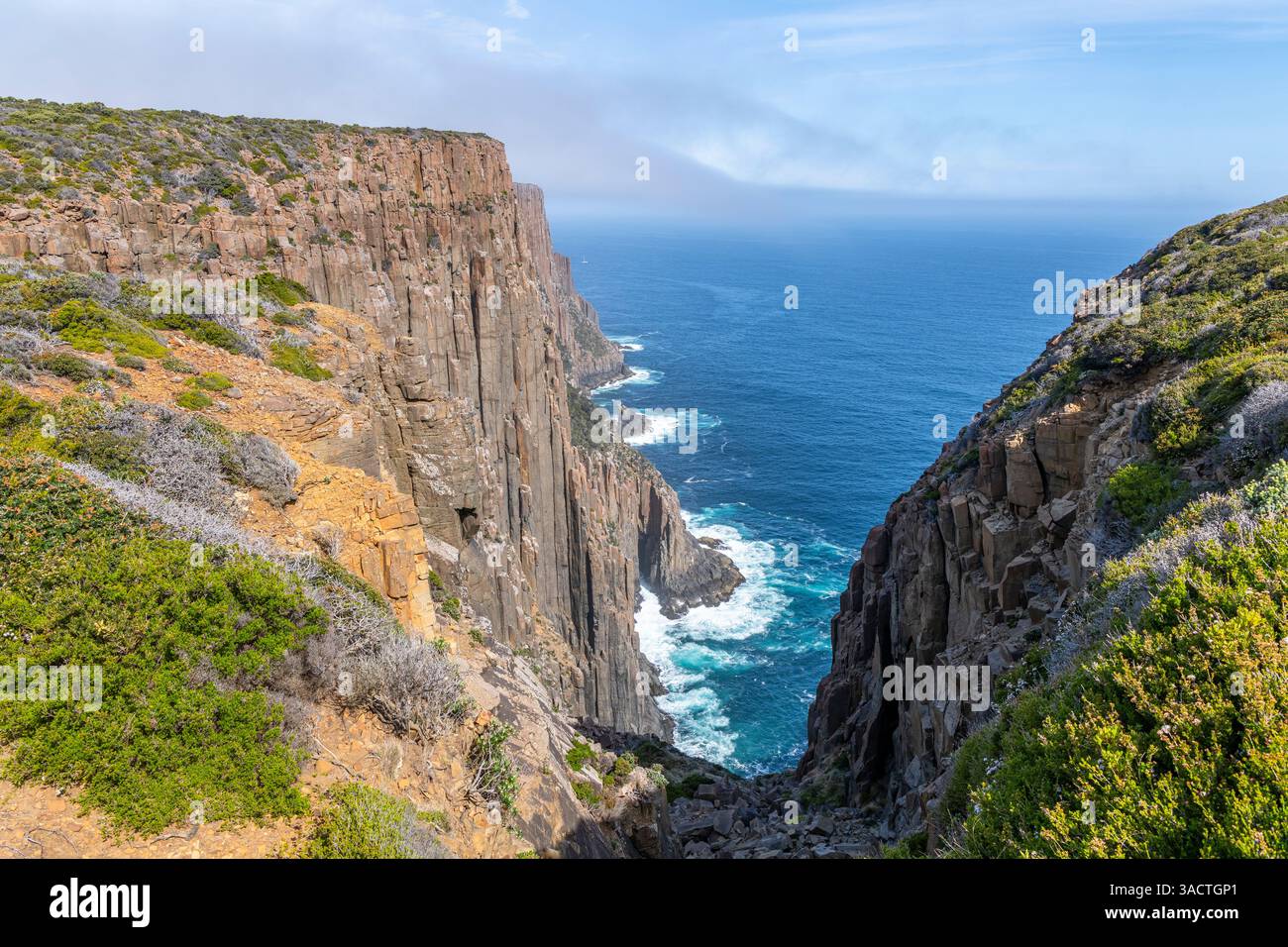 Cape Raoul, a mighty cliff with breathtaking views of the deep and wide ...