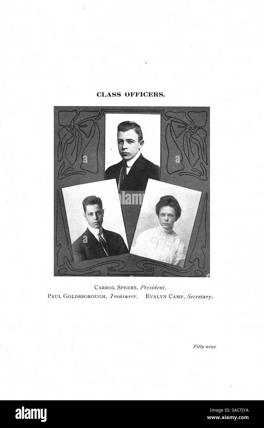 This 1909 hesperian yearbook records students hi-res stock photography ...
