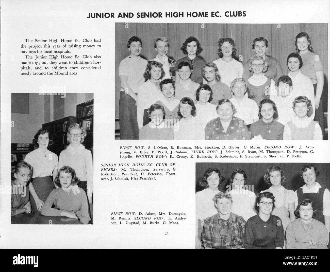 The 1957 Mohian yearbook from Mound High School documents key events ...